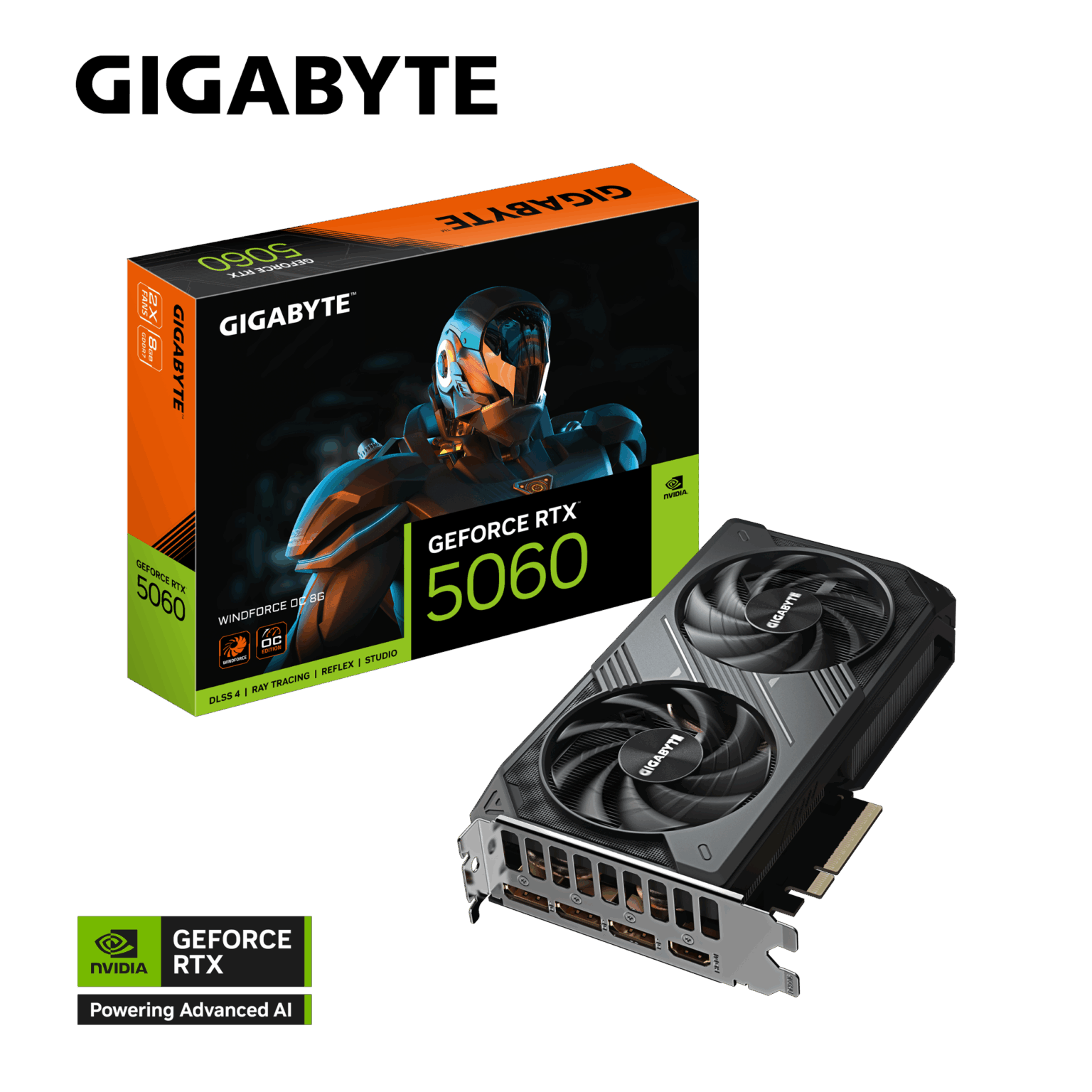 GIGABYTE WINDFORCE RTX 5060 8GB OC RESERVA - PC MASTERS BOGOTA